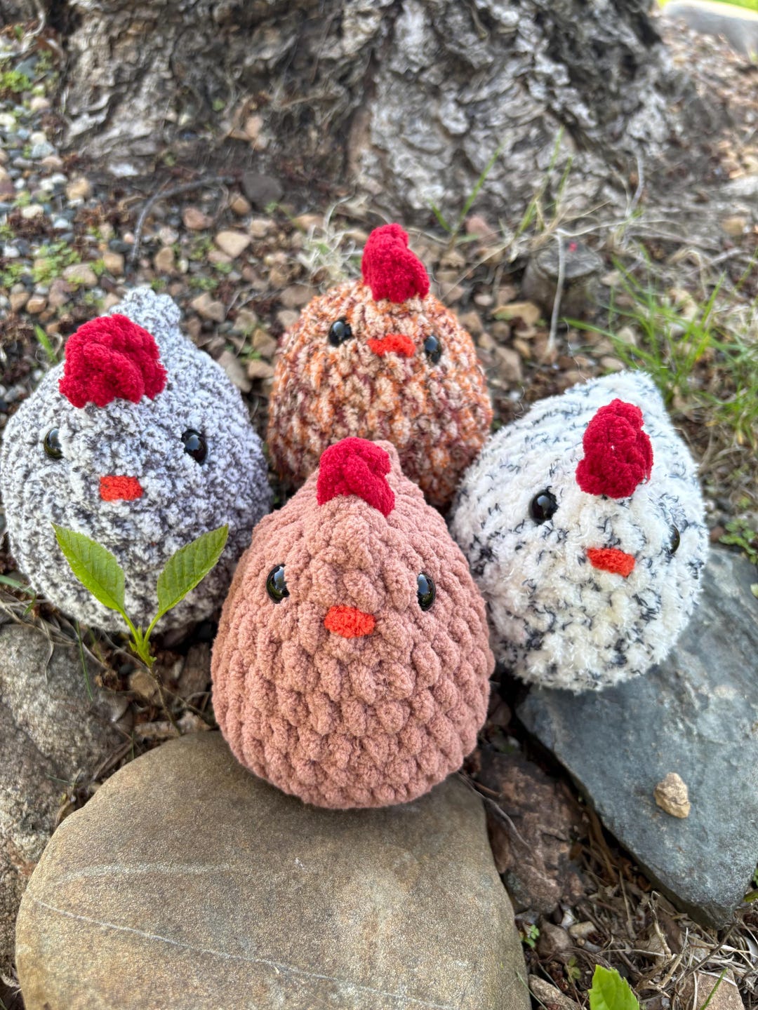 Crochet Chicken Toy: Soft Stuffed Hen, Emotional Support - Etsy