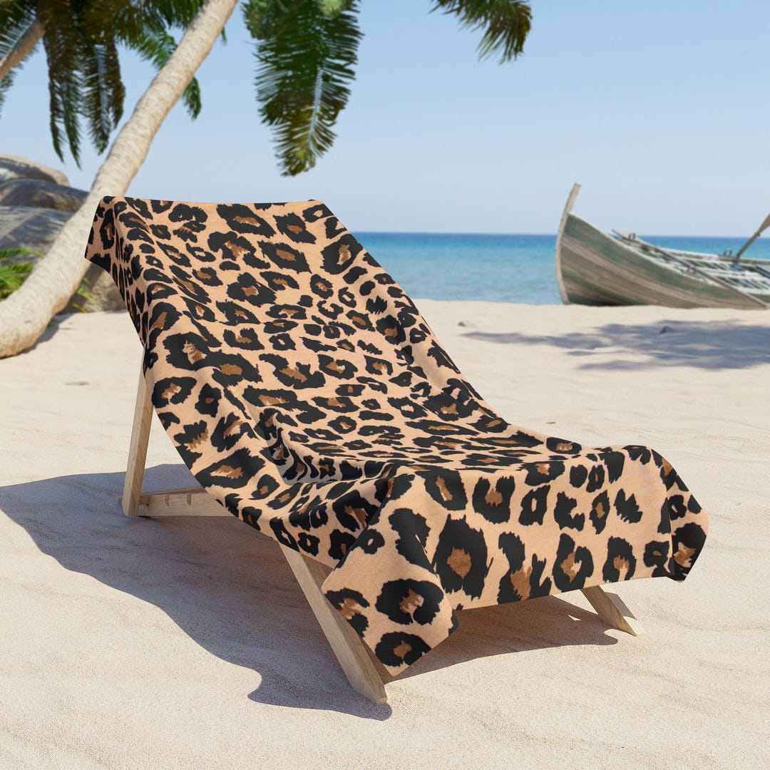 Classic Beach Towel Leopard Print Beach Towel 72 Inch Beach Towel ...