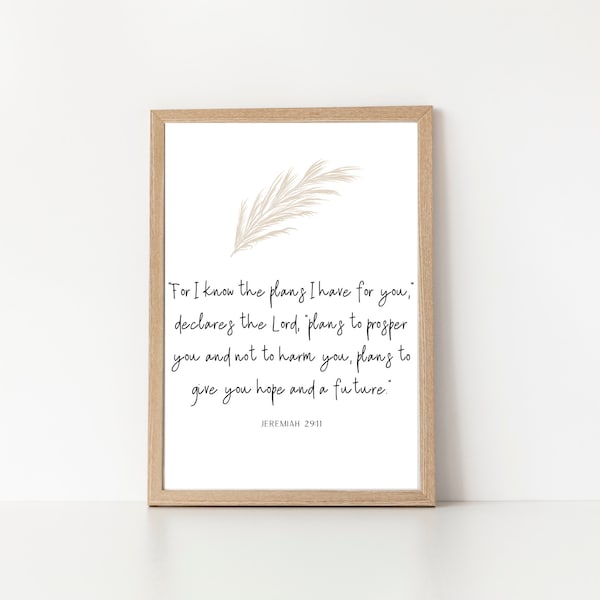 Jeremiah 29 11 Print - Etsy