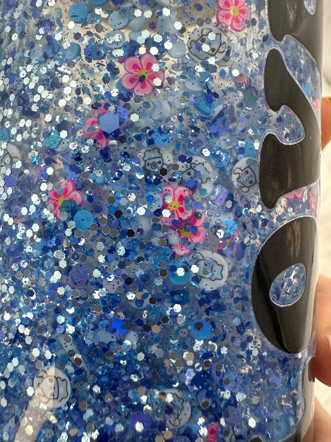 Ohana Blue Stitch and Angel 16 Oz Glass Snowglobe Tumbler - Etsy