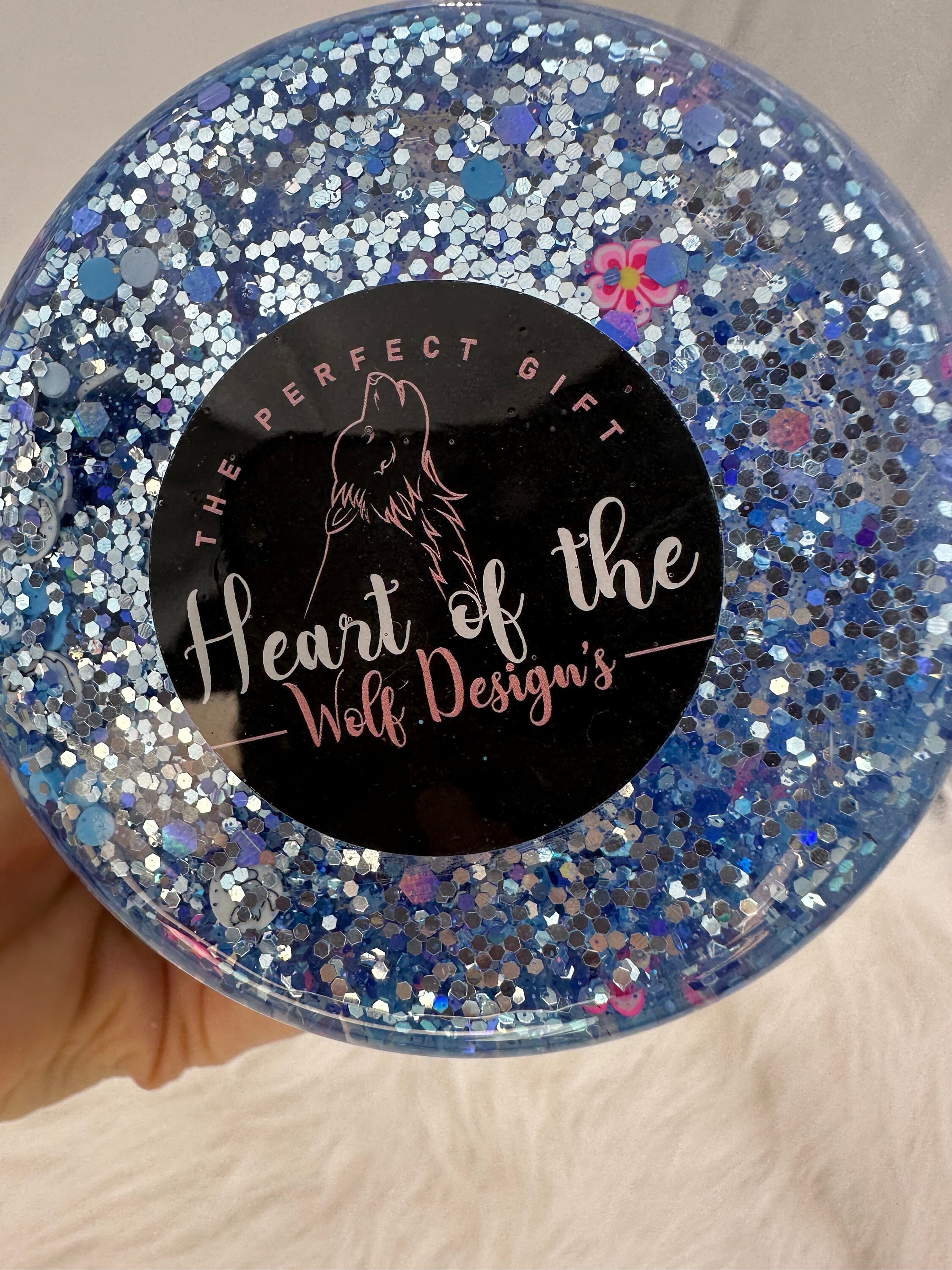 Ohana Blue Stitch and Angel 16 Oz Glass Snowglobe Tumbler - Etsy