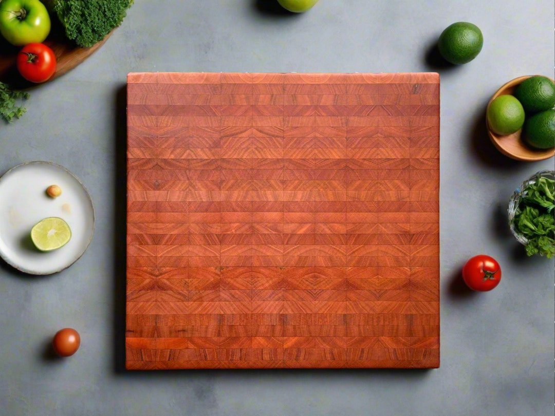 Mahogany Butcher Block, Cutting Board, Serving Tray, Wedding Gift, BBQ ...
