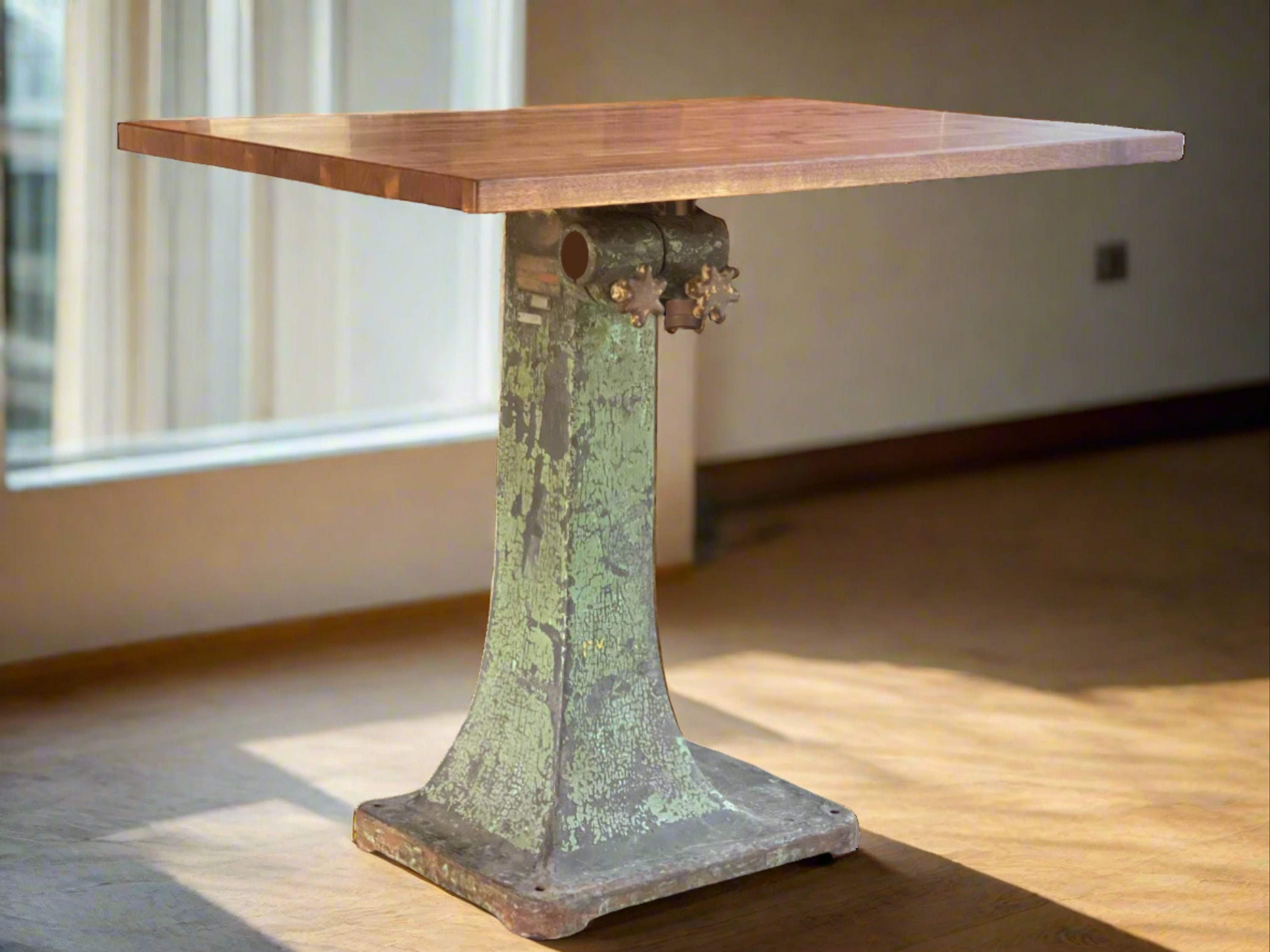 Pub Table With Vintage Pedestal Grinder Stand - Etsy