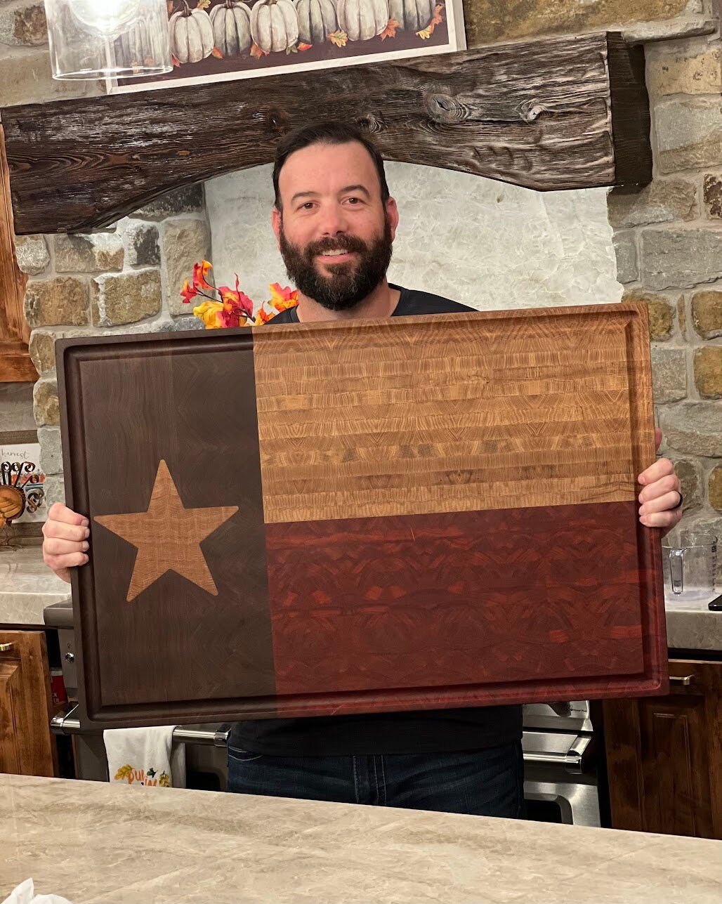 Texas Flag Butcher Block, Juice Groove, Brisket Board, Cutting Board ...