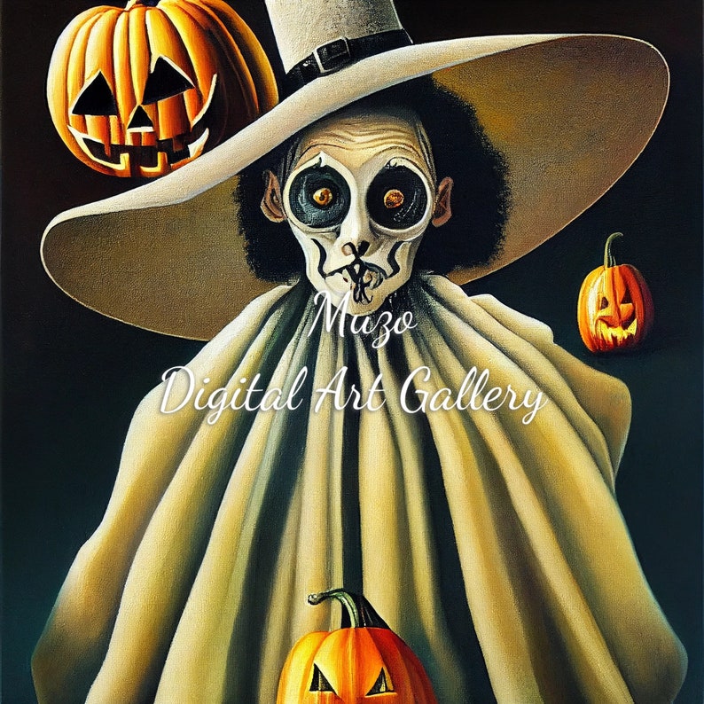 Halloween, Creepy, Digital Art, Digital Download, Decoration, Canvas ...