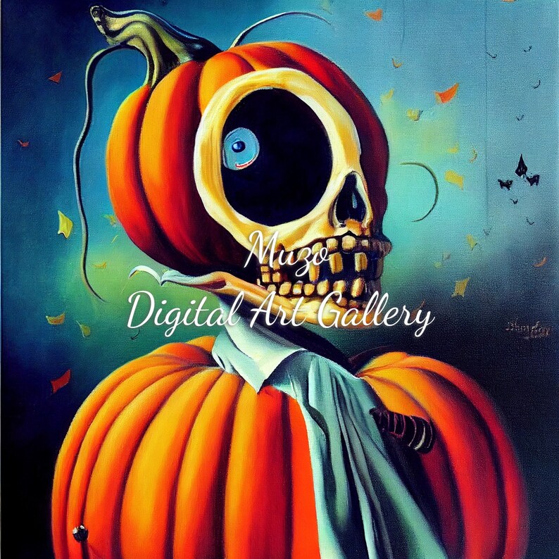 Halloween, Creepy, Digital Art, Digital Download, Decoration, Canvas ...