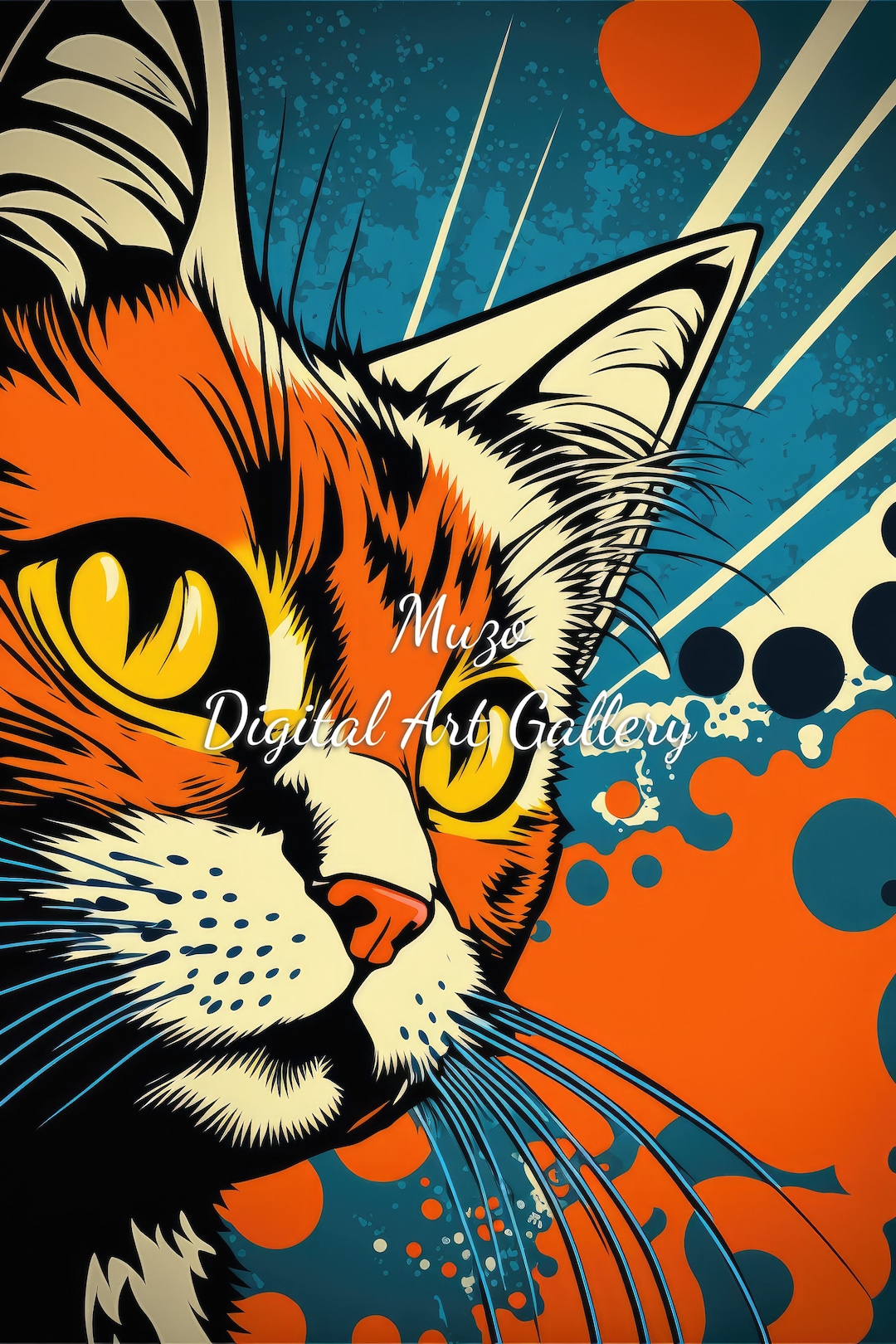 Pop Art Style Cats Can Be Used for Personal or Commercial Use. Digital ...