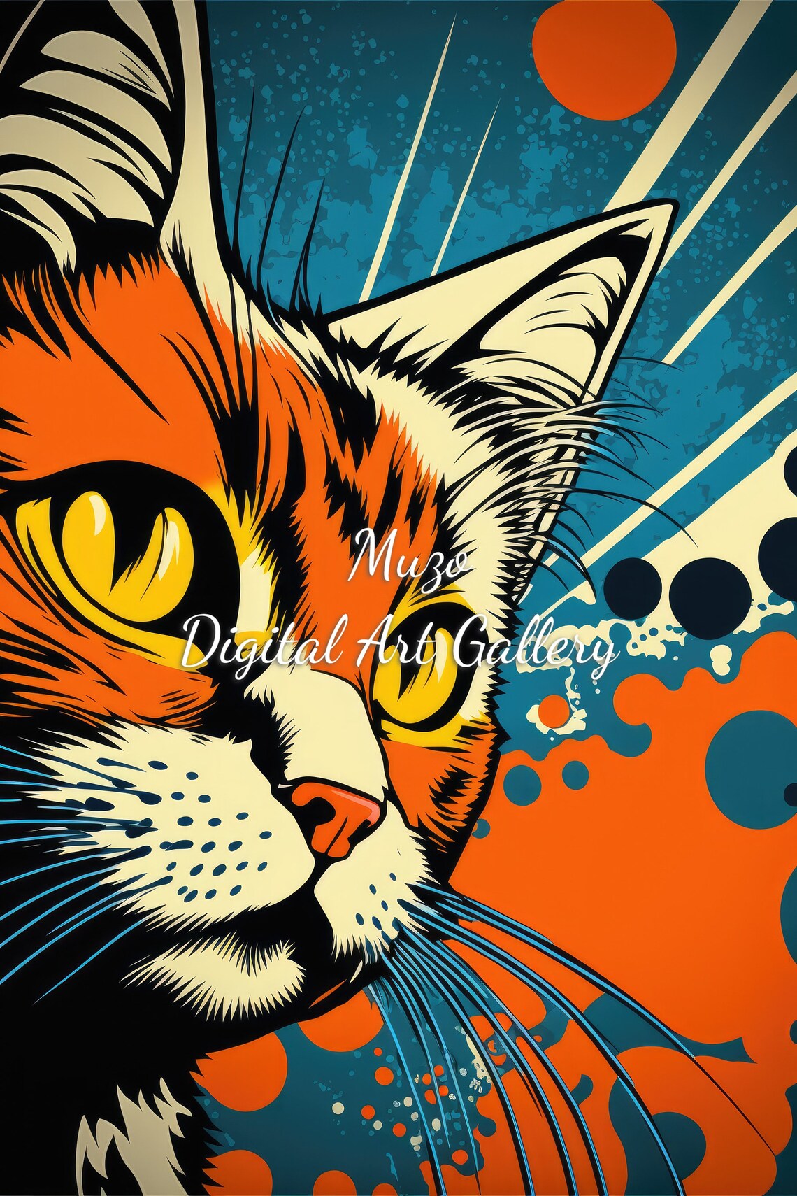Pop Art Style Cats Can Be Used for Personal or Commercial Use. Digital ...