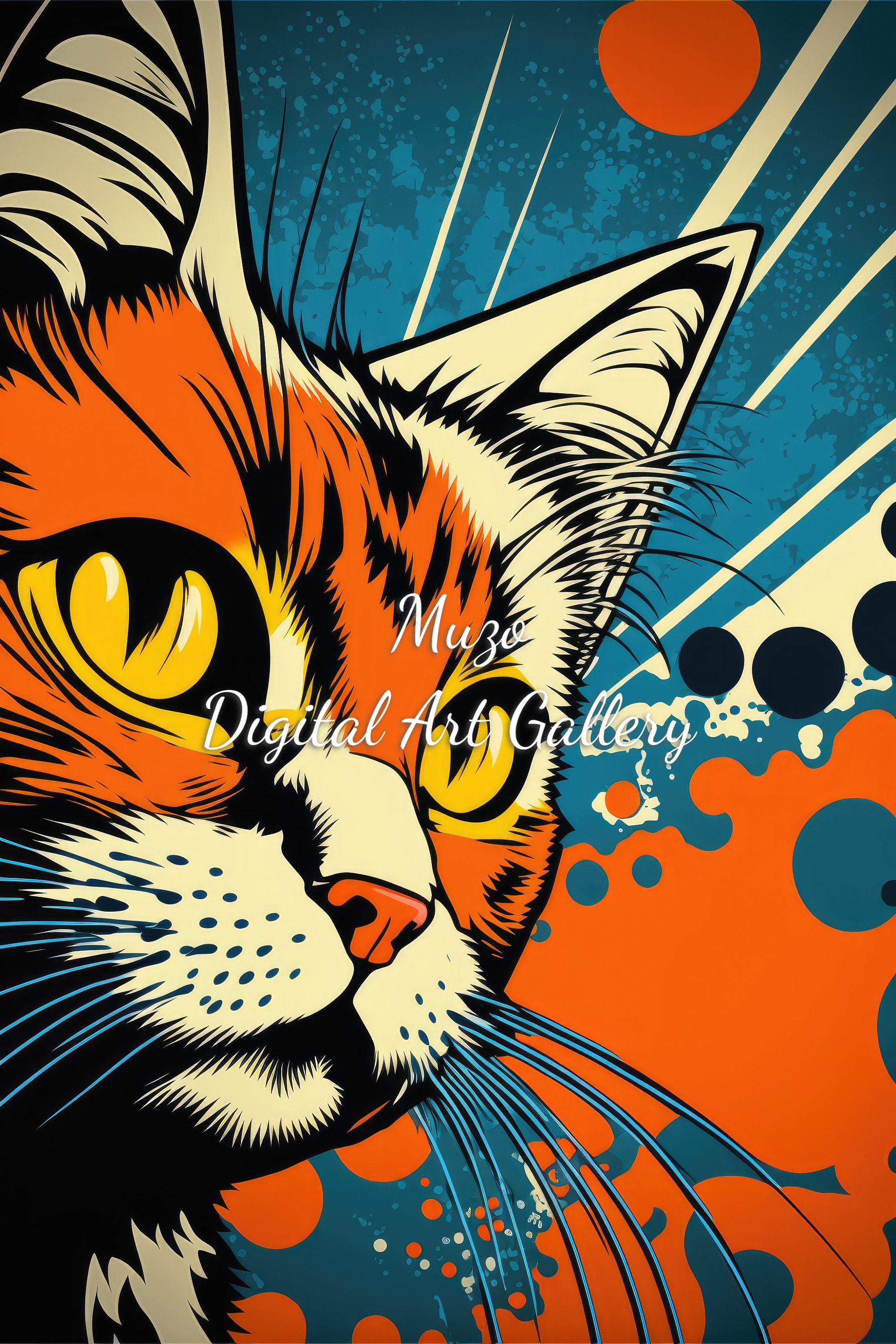 Pop Art Style Cats Can Be Used for Personal or Commercial Use. Digital ...
