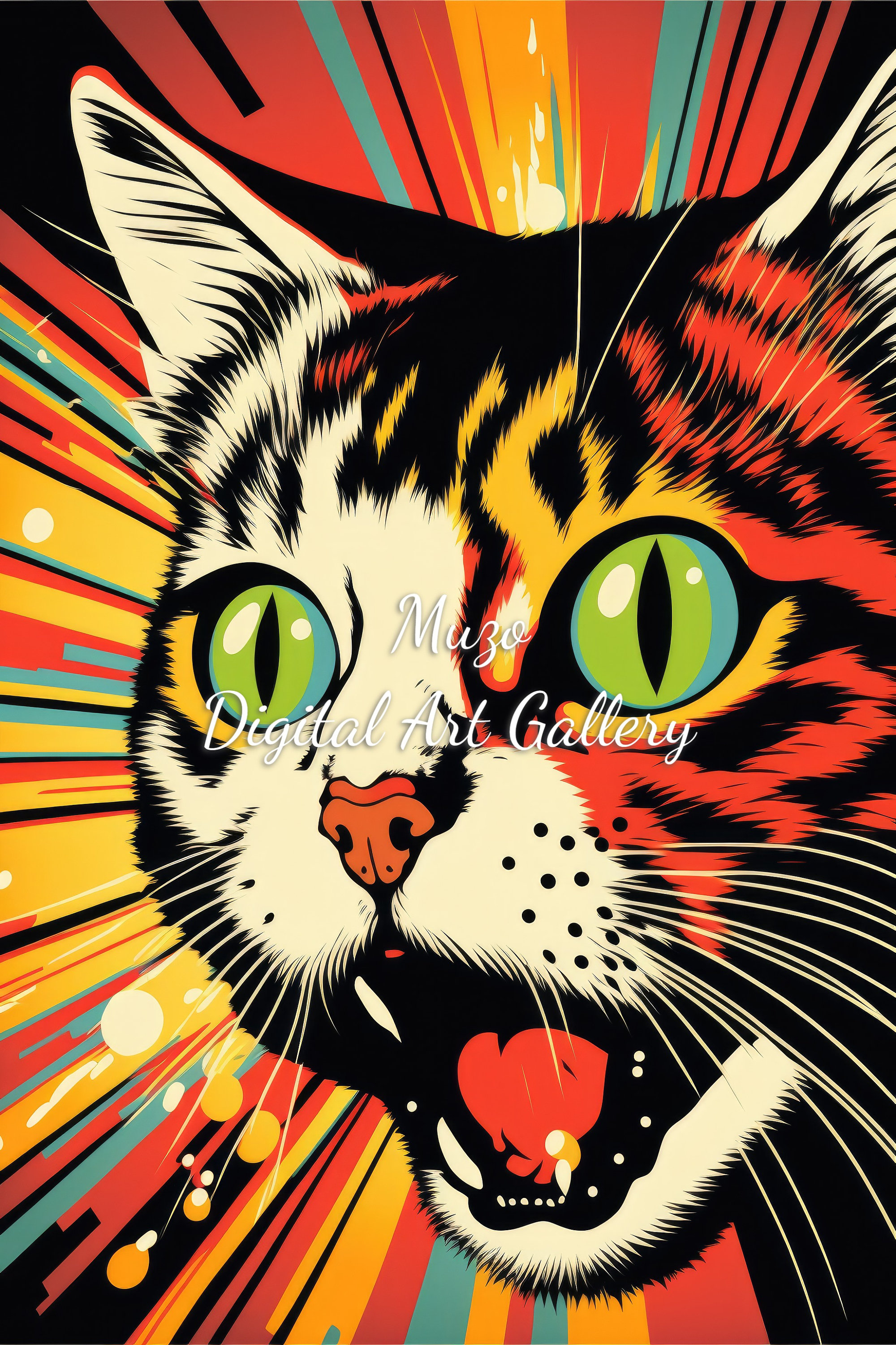 Pop Art Style Cats Can Be Used for Personal or Commercial Use. Digital ...
