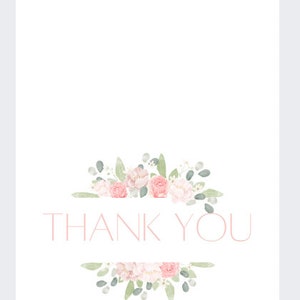 Set of 25 Pink Thank You Cards Printable Thank You Cards Download - Etsy
