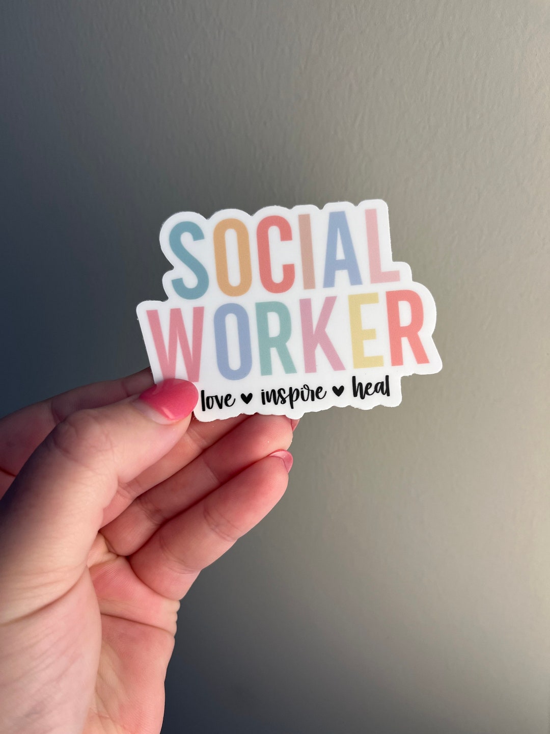 Social Worker Sticker, Mental Health Sticker, Social Work Gift, Vinyl ...