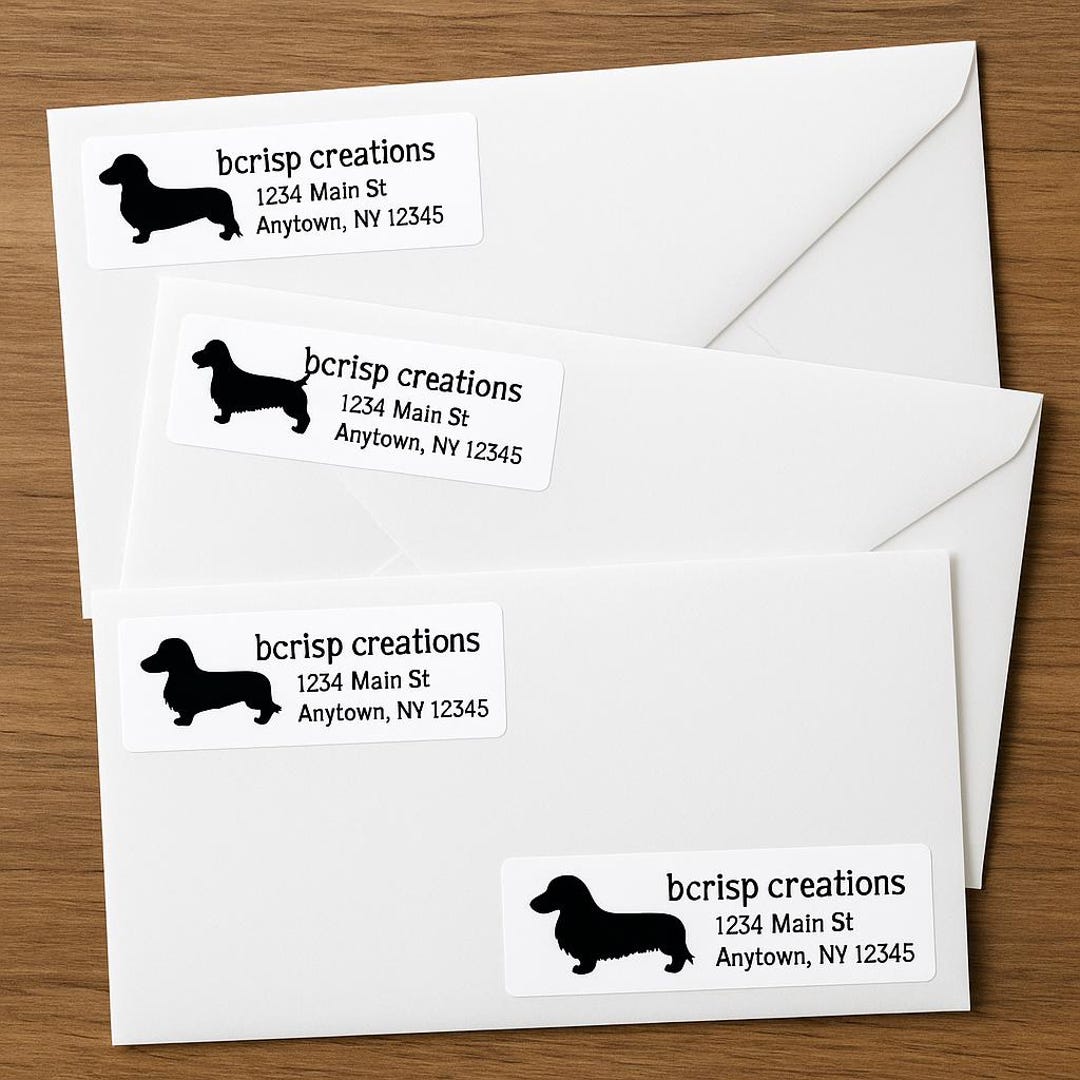 Personalized Dachshund Address Labels, Dog Mom Stationery (set of 30 ...