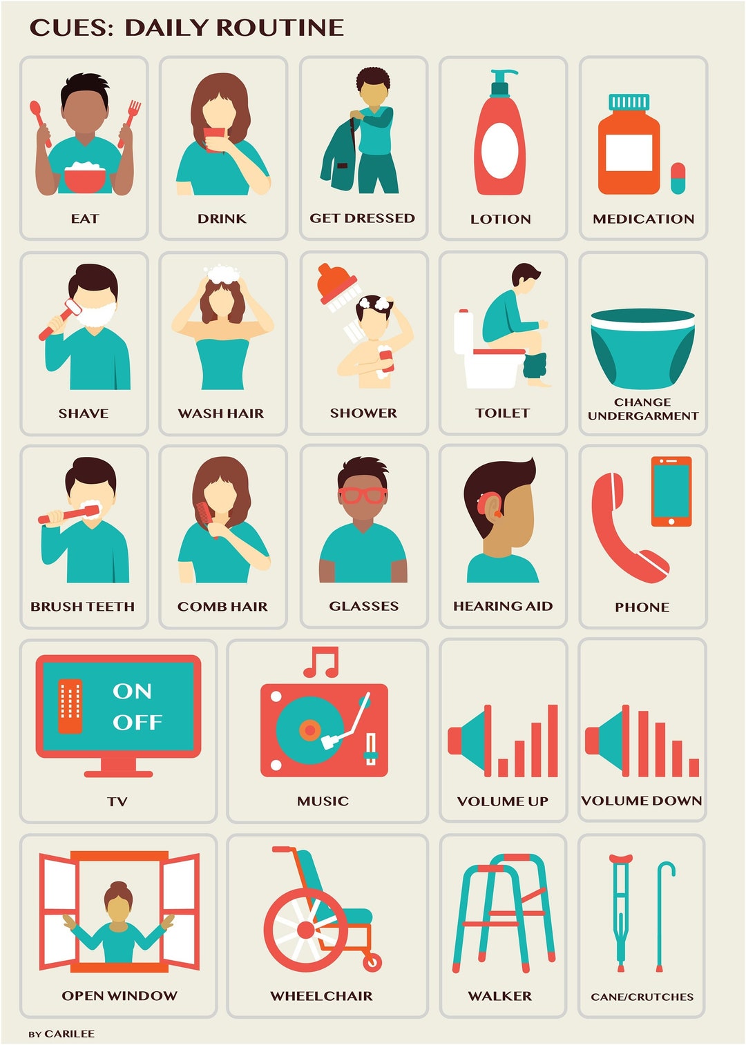 Printable Daily Routine Communication Board for Non-speaking - Etsy