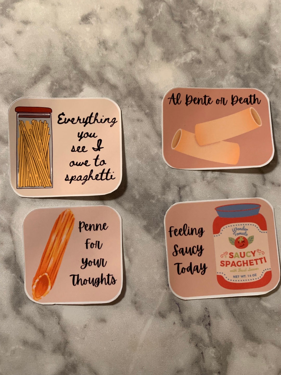 Pasta Sticker Pack - Etsy