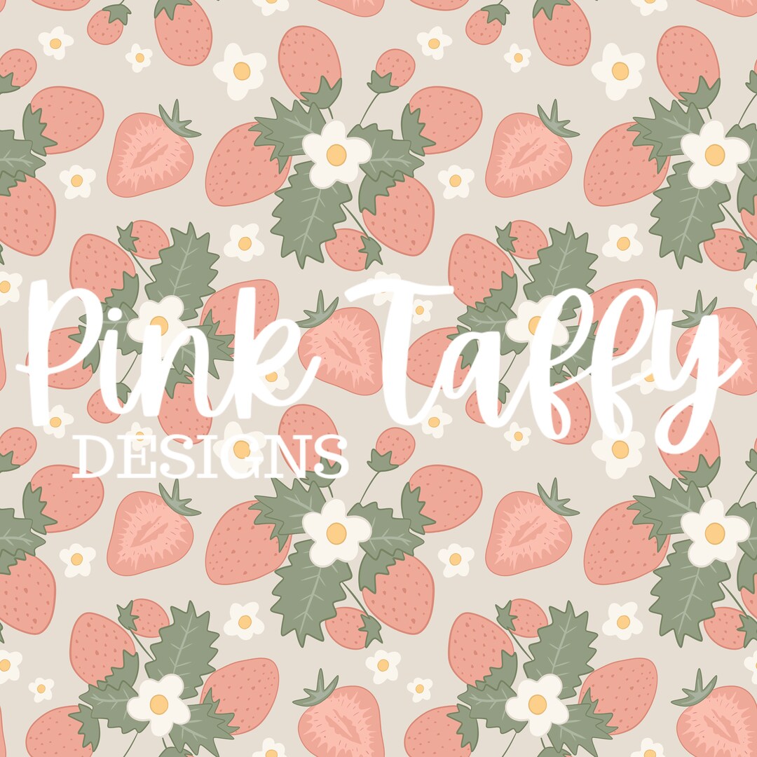 Seamless File Design Repeating Pattern Digital Print Strawberries ...