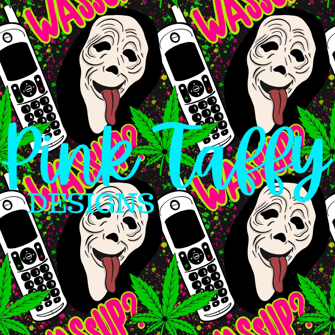 Wassup Stoner Stoned Slasher Seamless Design File Pattern Weed Pot ...