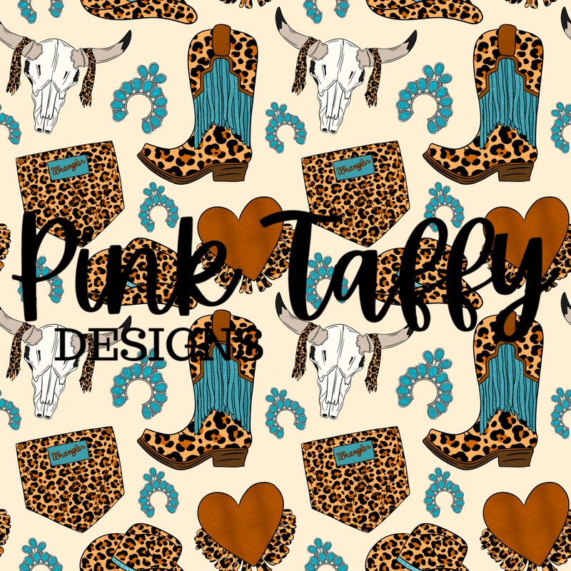 Seamless Christmas Bull Pattern - Etsy