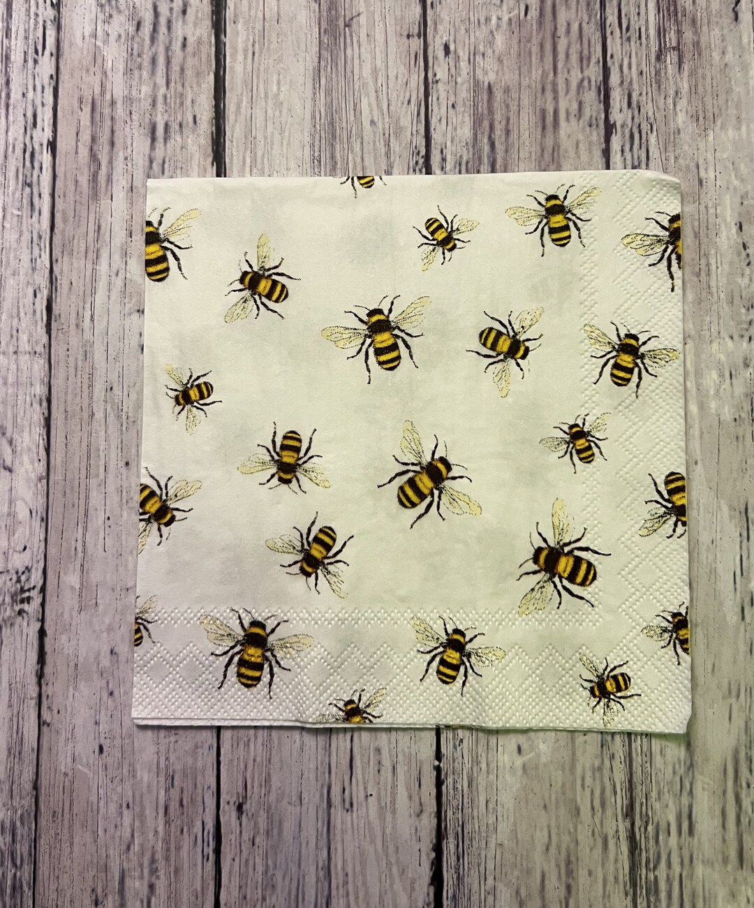 Bee Decoupage Paper Napkins, Card Supply, Scrapbooking Supply, DIY Home ...