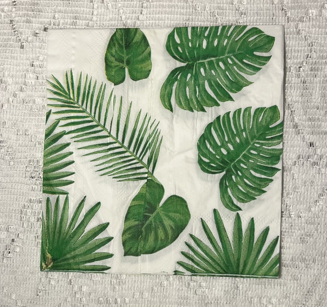 Paper Napkins, Palm Leaves Napkins, Decoupage Napkins, Collage ...