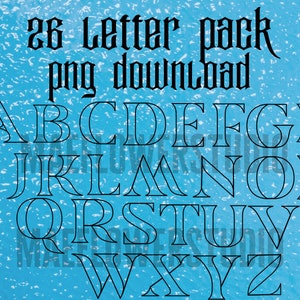 Stained Glass Letter Template - Printable Download PNG File - Glass ...