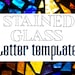 Stained Glass Letter Template - Printable Download PNG File - Glass ...