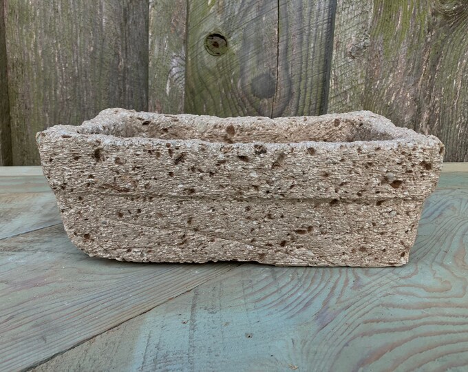 Hypertufa Trough Bowl Pot Perfect for Succulents and Fairy Gardens 11 ...