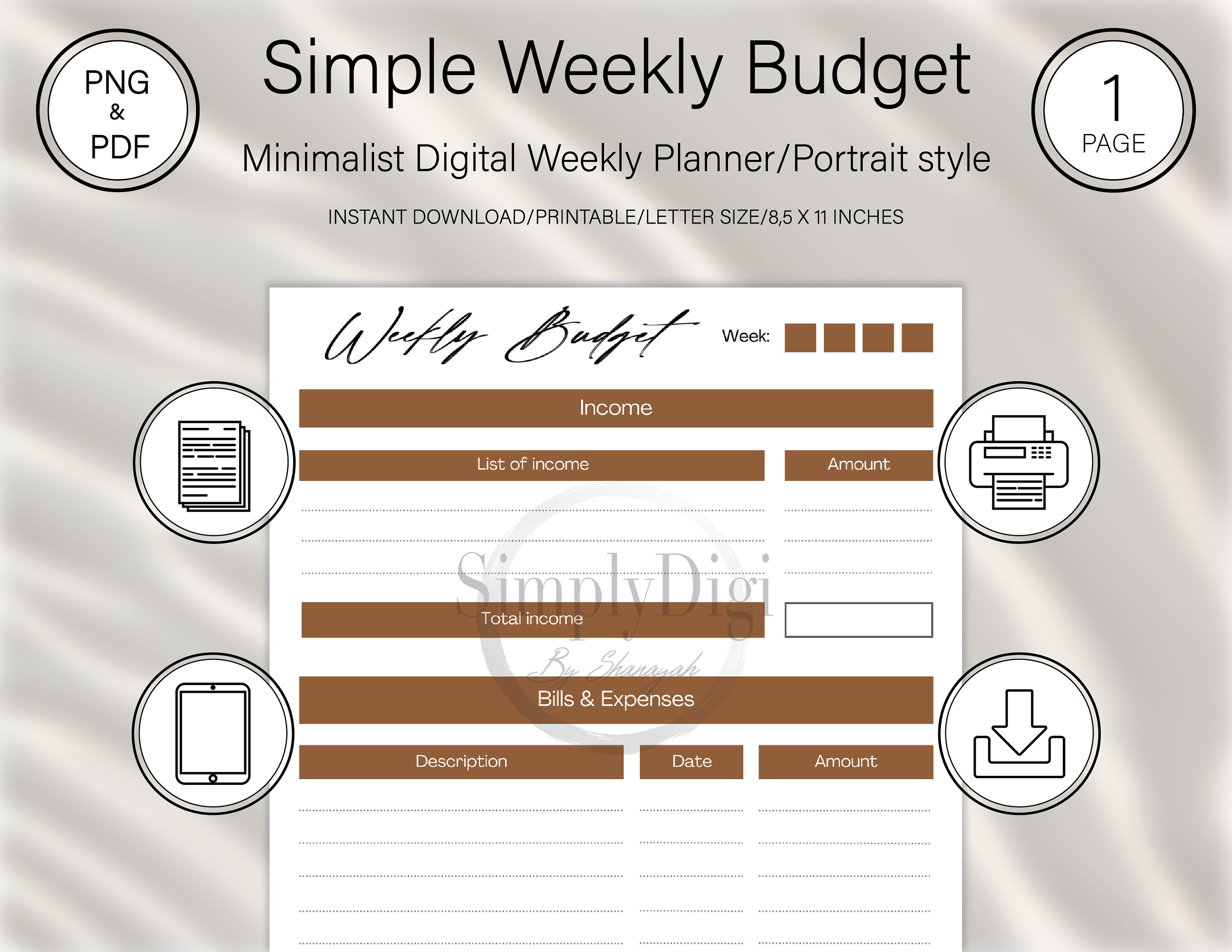 Weekly Budget, 2023 Digital Planner, Income Tracker, Budget Tracker ...