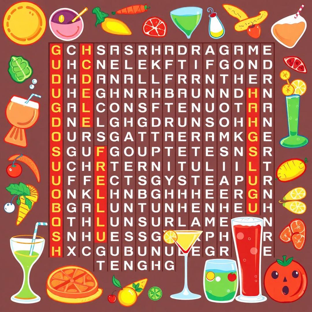 Food and Drinks Word Search Puzzle Book - Etsy