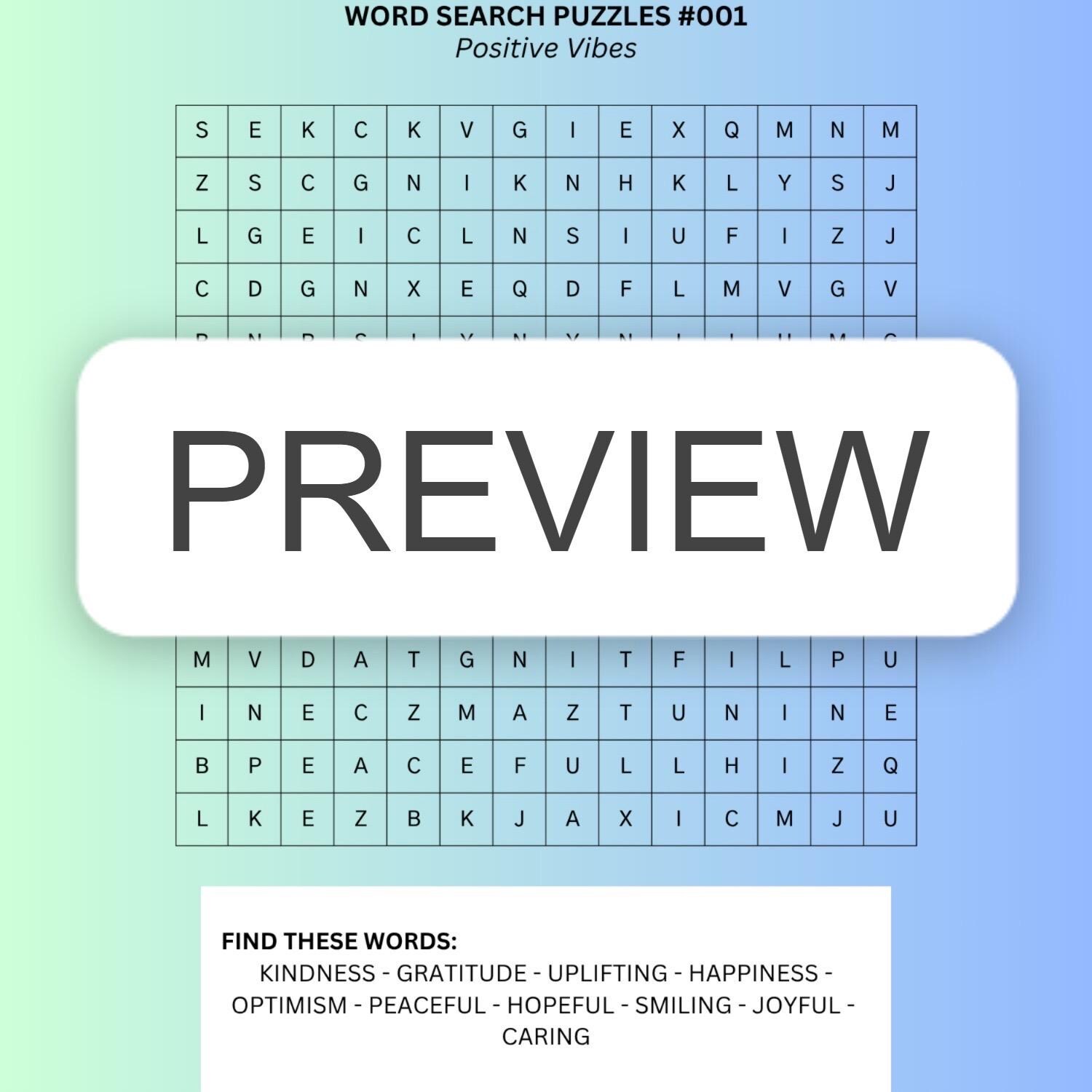 Inspirational Word Search Puzzle Book - Etsy
