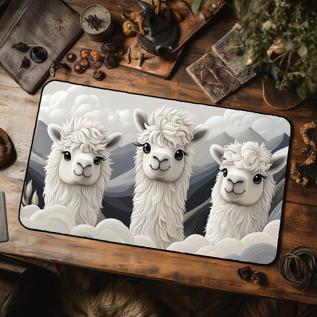 Alpaca Valley Guardians Cute Playmat for TCG Gamers Gamer Gift Cute TCG ...