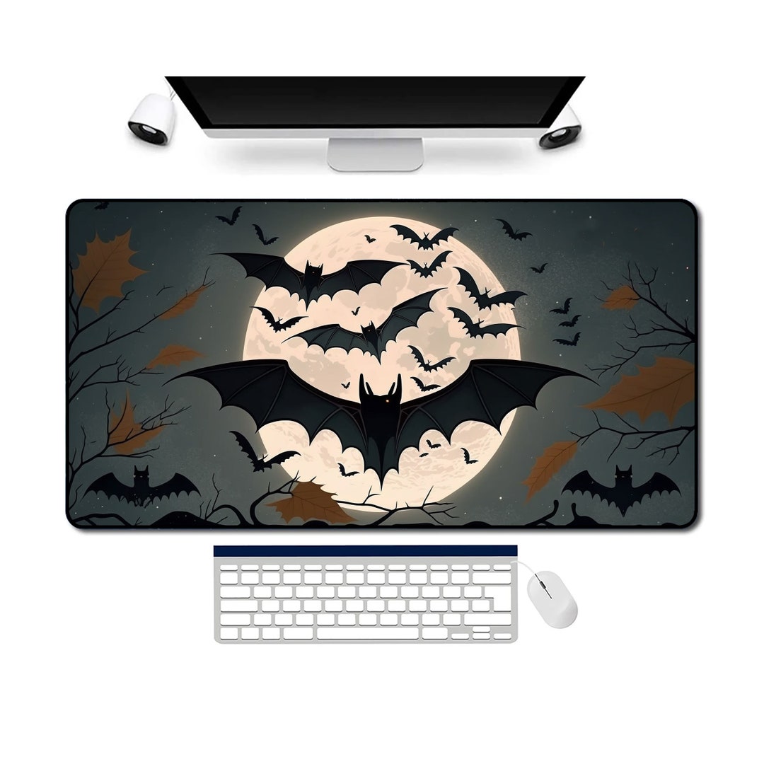 Gaming Mousepad XL Bats Mouse Pad Scary Desk Mat Gloomy Desk Pad Gothic ...