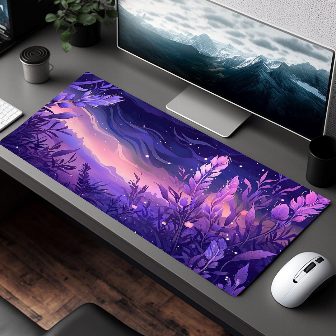 Pastel Anime Southwest Canyon Desk Mat Starry Night Manga - Etsy