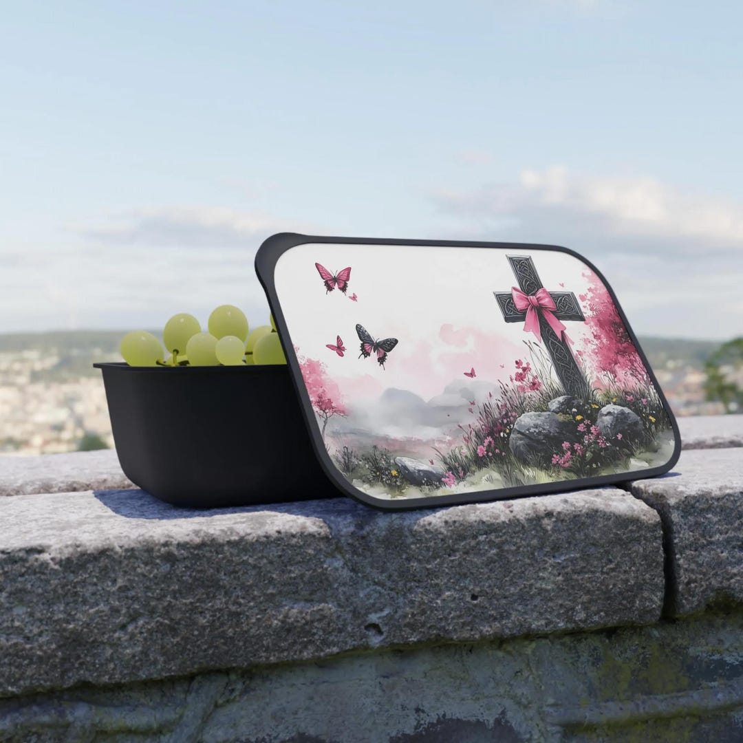 Christian Celtic Cross and Butterflies Lunch Box for Wife or Daughter ...