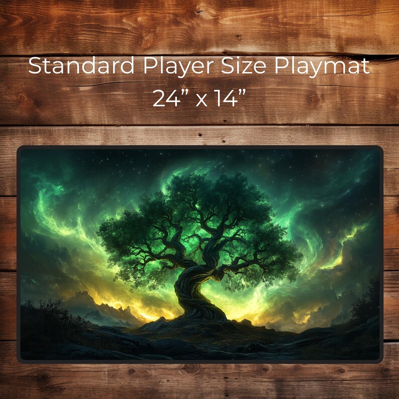 Verdant Astral Tree Gaming Playmat: TCG Table Top Mat - Etsy