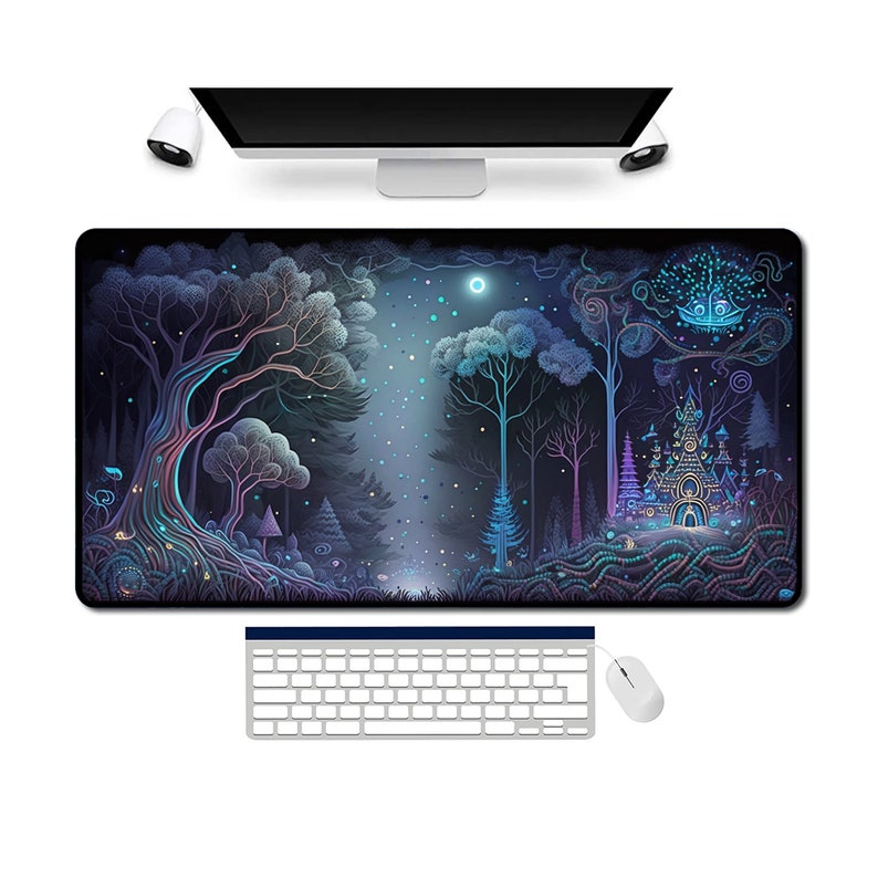 Forest Gaming Table Big Fantasy Mousepad Gamer Desk Setup Game - Etsy