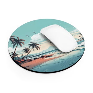 Retro Beach Desk Mat, Ocean Mousepad, Beachy Desk Decor, Nautical ...