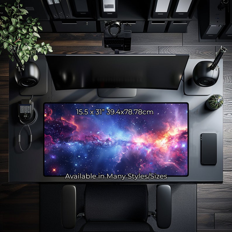 Nebula Desk Pad: Deep Space Galaxy Desk Mat - Etsy