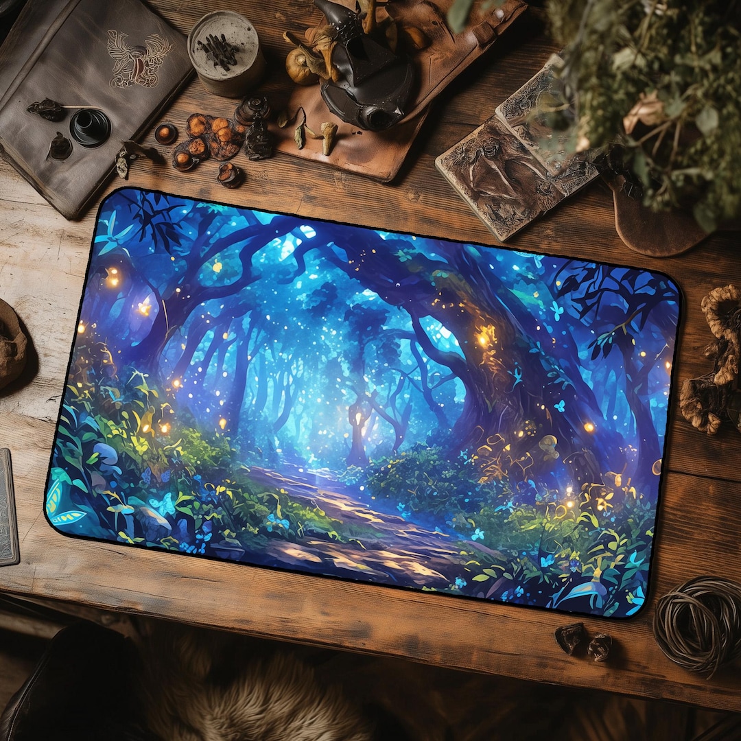 Luminous Faerie Trail Playmat: TCG Gaming Table Top Mat - Etsy