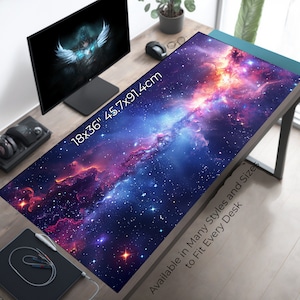 Nebula Desk Pad: Deep Space Galaxy Desk Mat - Etsy