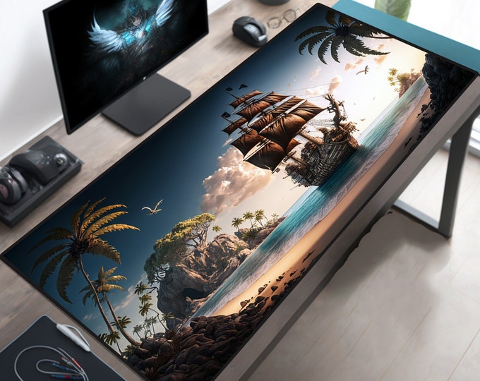 Pirate Gaming Mat Pirate Mousepad Xl Pirate Mouse Pad Xxl Pirate Office ...