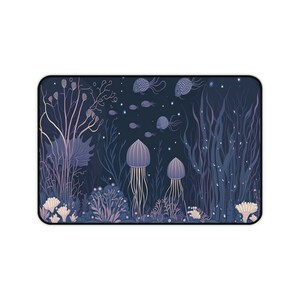 Underwater Desk Mat With Jellyfish, Fish, Kelp, Coral & Sea Urchins ...