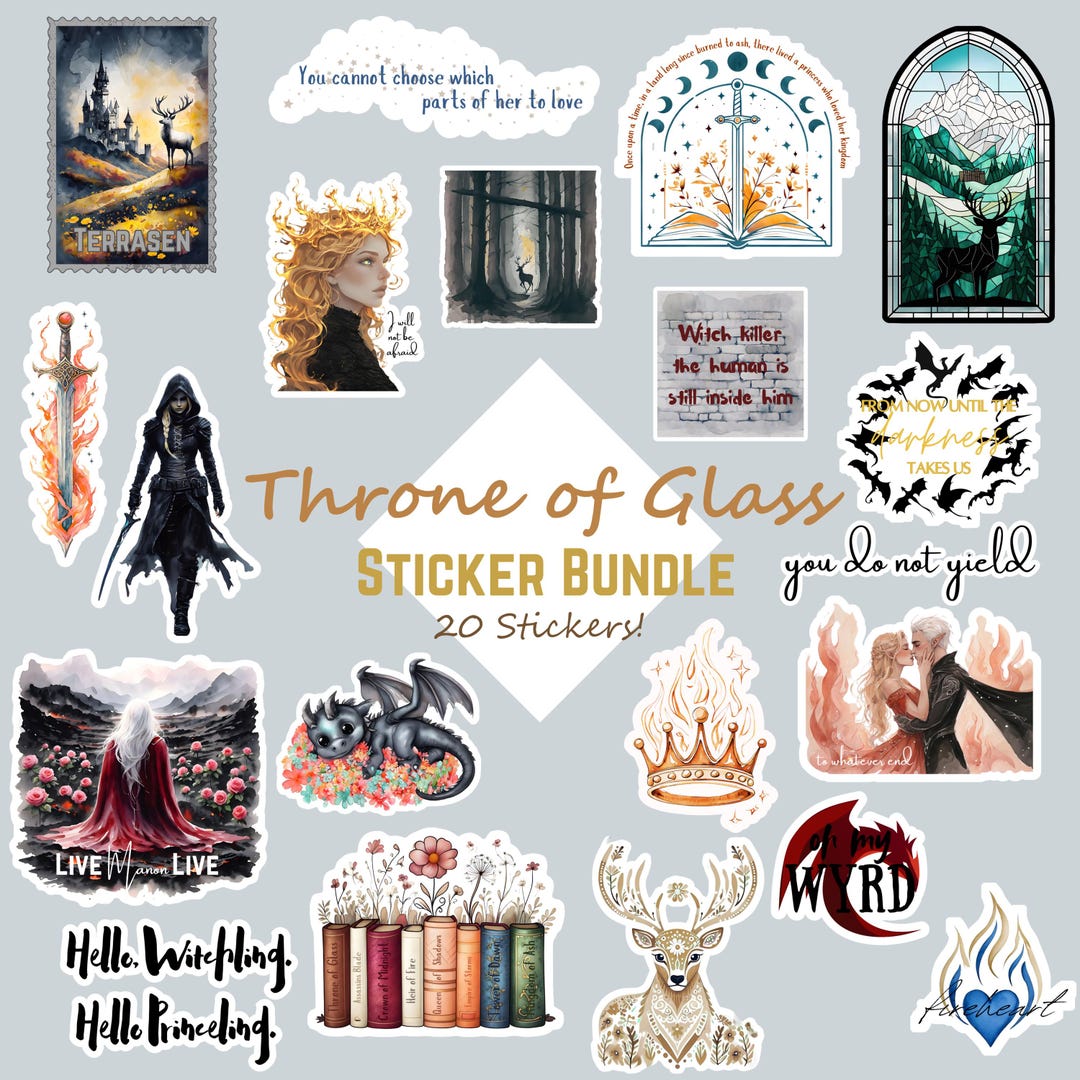 Romantasy Tog Inspired Sticker Bundle Pngs Terrasen PNG Sticker Pack ...