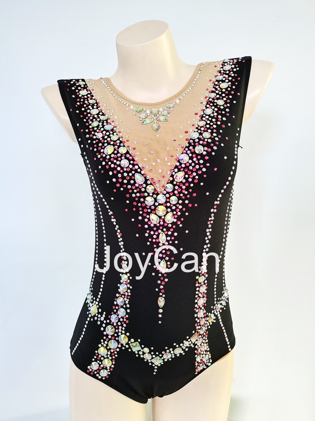 Joycan Rhythmic Gymnastics Leotards Girls Women Black Rhinestones