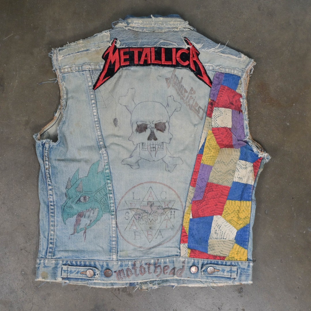 WRANGLER Metalhead Jean Jacket Vest S - Etsy