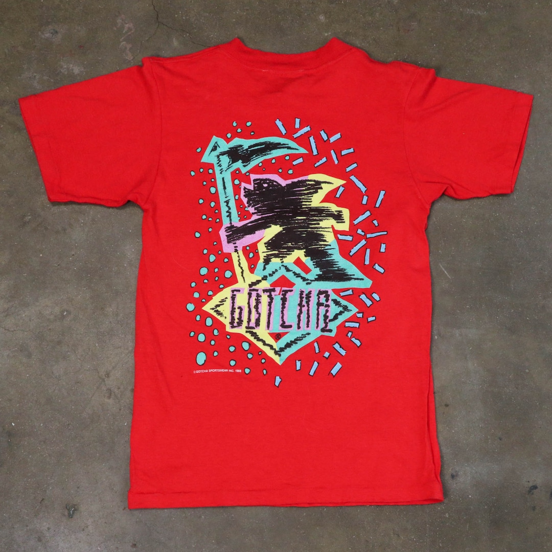 GOTCHA Red Shark Logo 80s Surf T Shirt S - DEADSTOCK ! - Etsy Canada