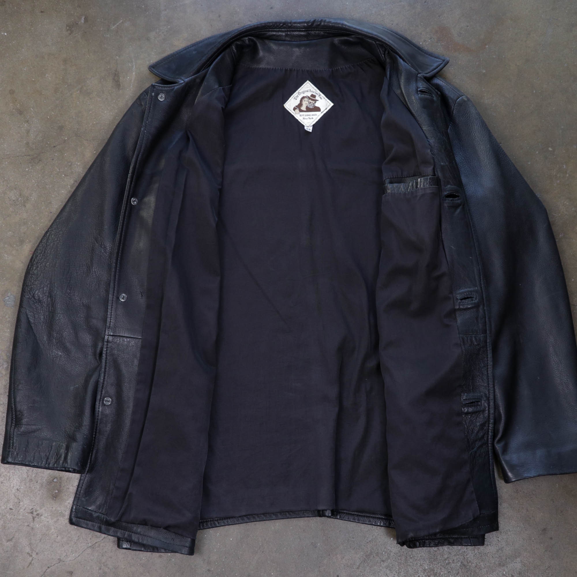 Original Leather Line NYC Baggy Leather Jacket 90s XL 44 46 - Etsy