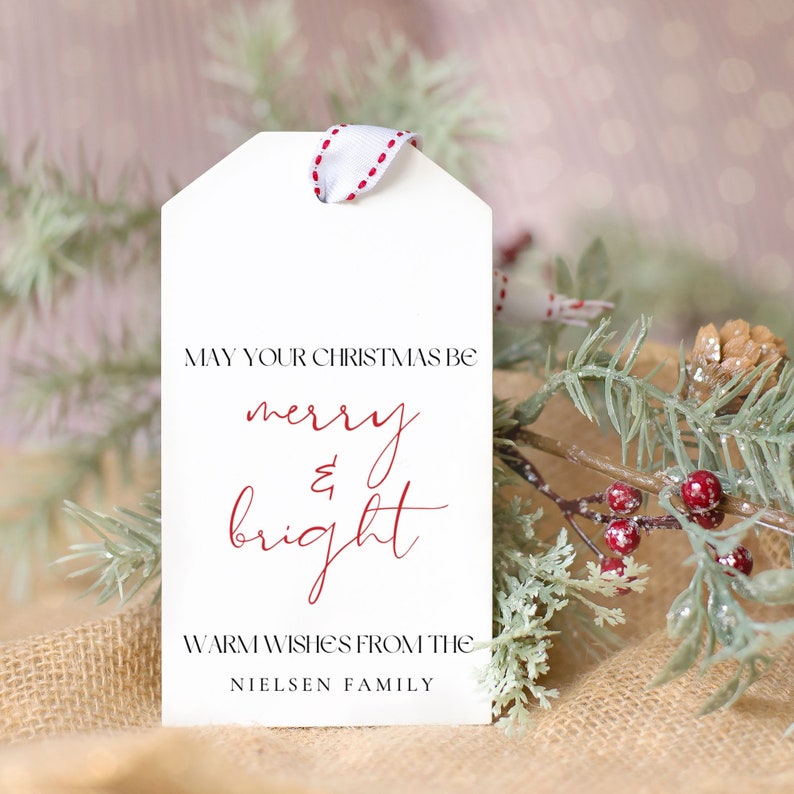 Personalized Printable Christmas Gift Tags Template - Editable ...