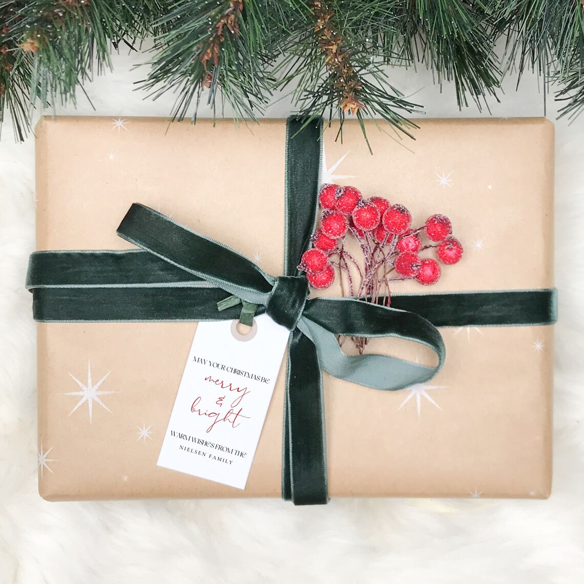 Personalized Printable Christmas Gift Tags Template - Editable ...