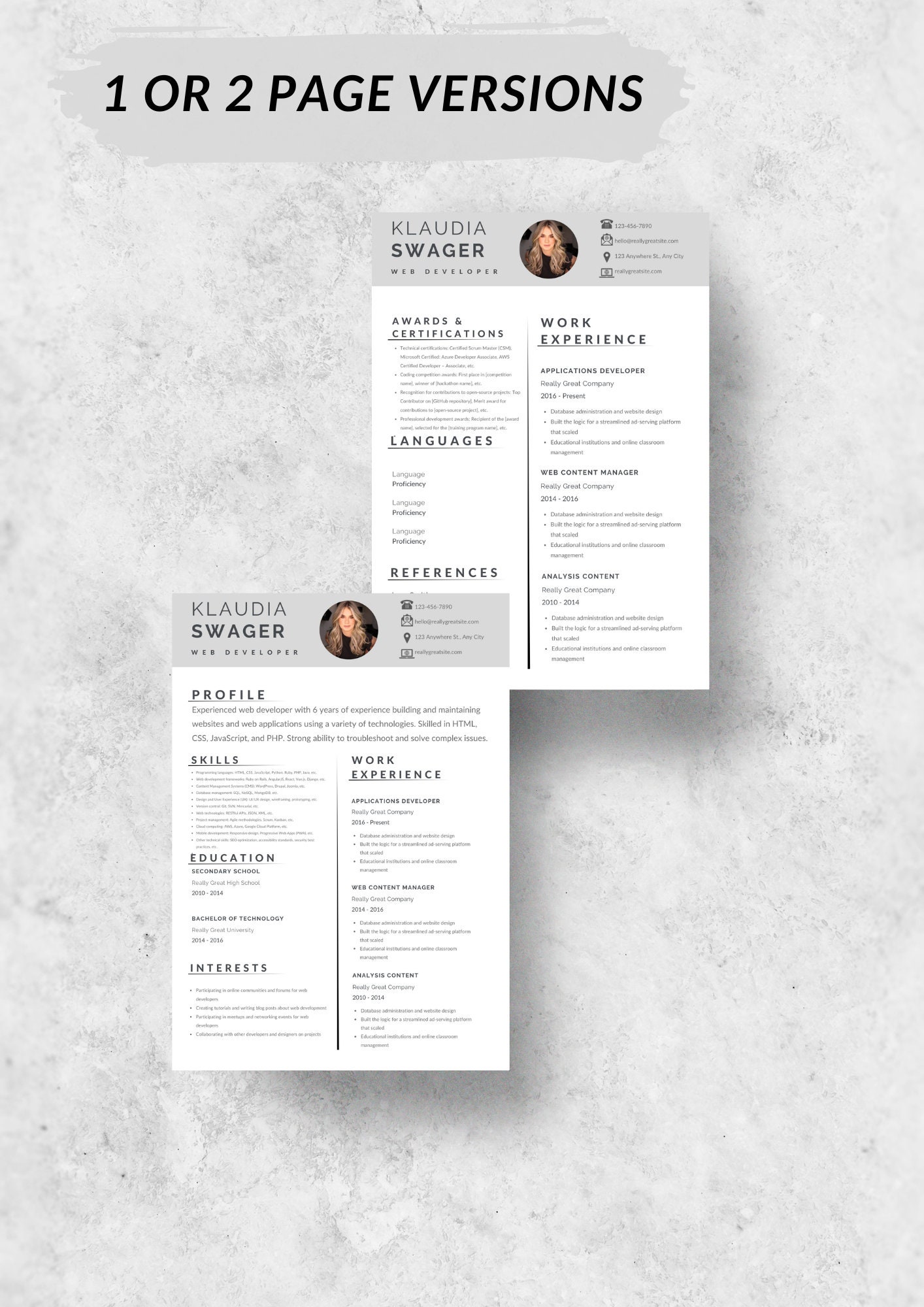 Minimalist Executive Resume Template: A Sleek and Professional Design ...
